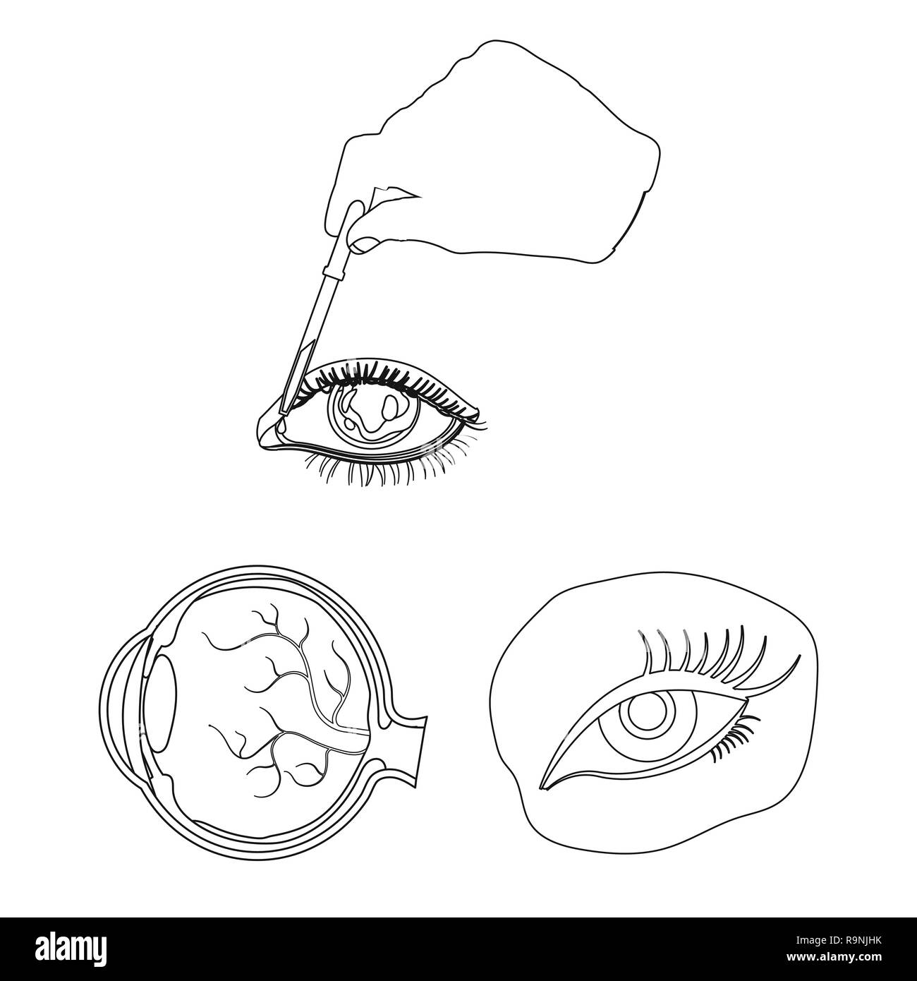 Eyebrow threading Stock Vector Images - Alamy