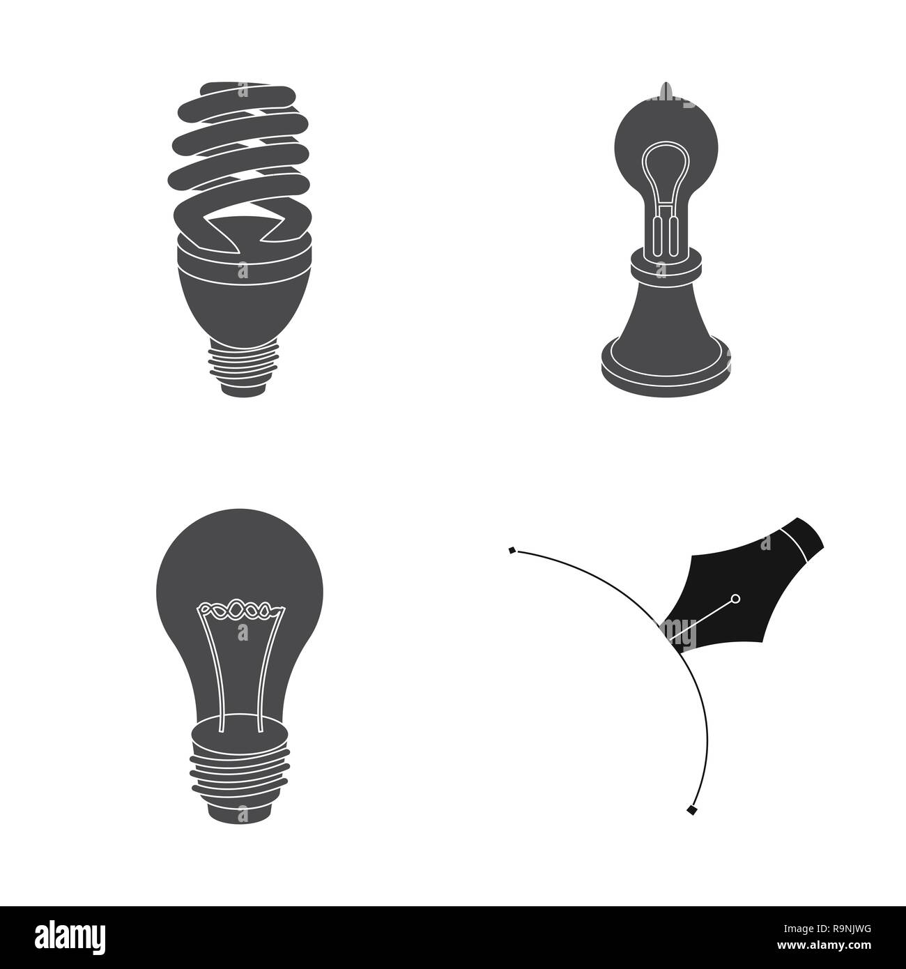 lamp,flat,emoji,electricity,energy,cute,innovation,shine,bright,table ...