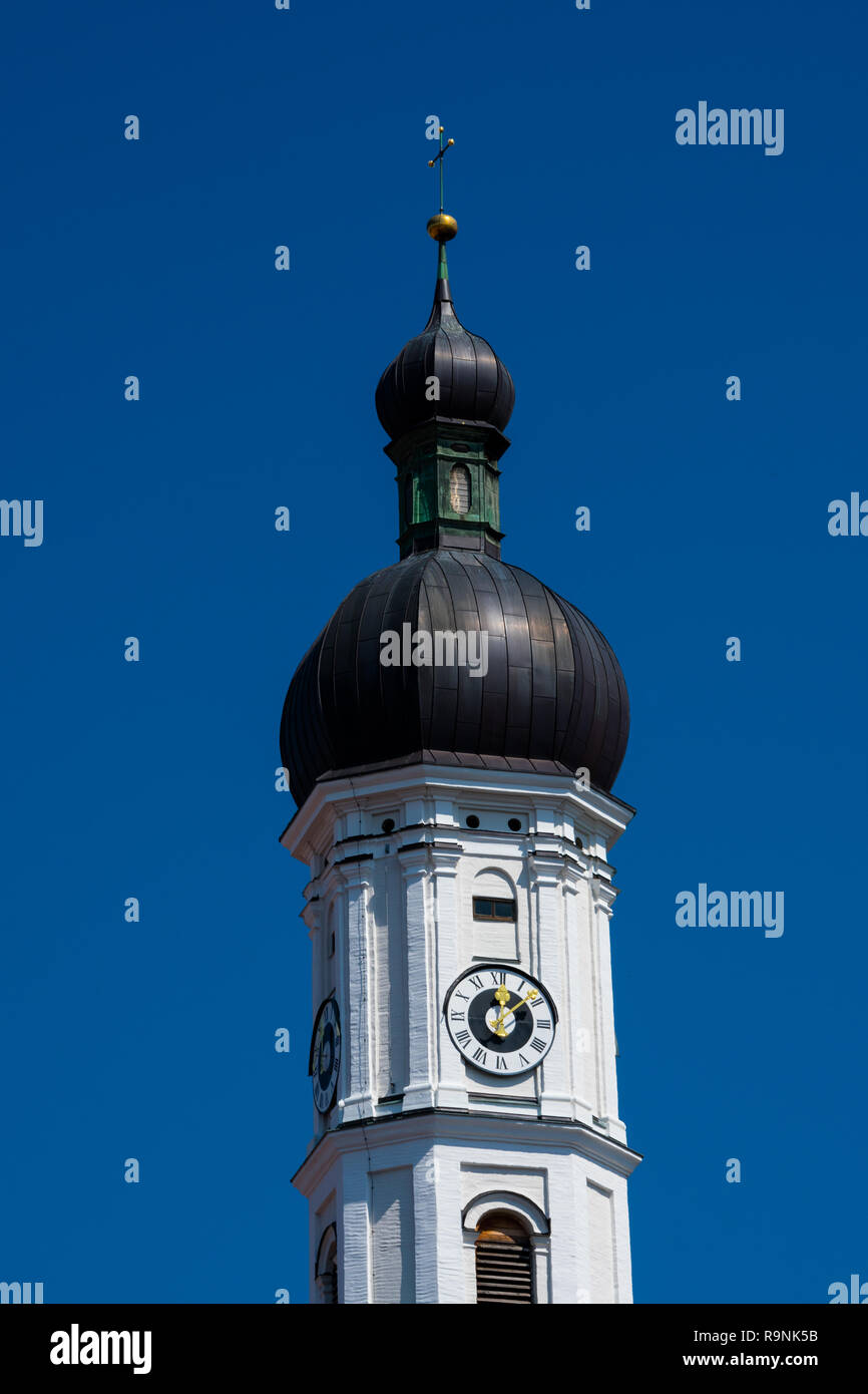 Himmelfahrt Church tower. Landsberg am Lech, Germany Stock Photo - Alamy