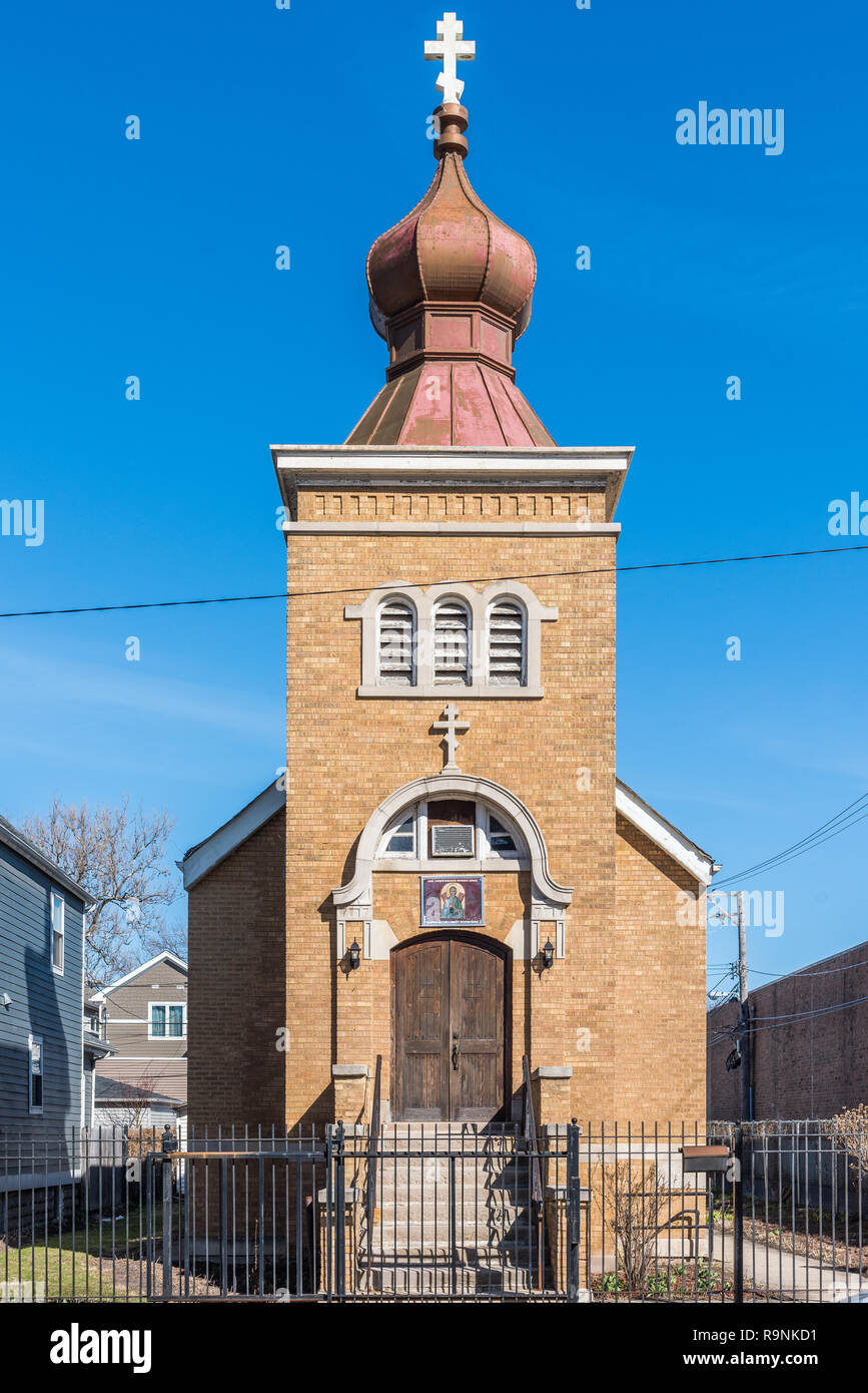Church in the Logan Square neighborhood Stock Photo - Alamy