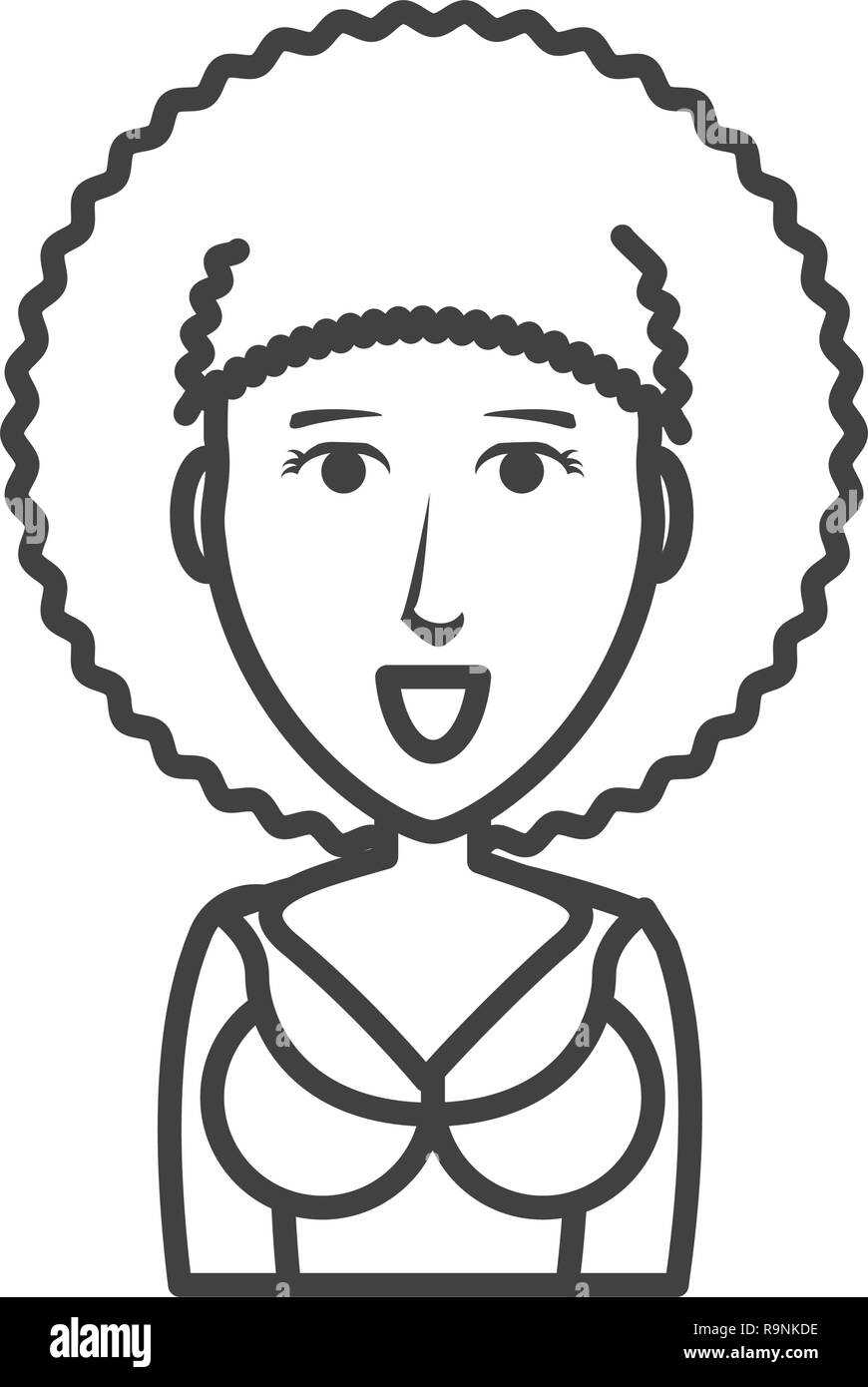 young woman avatar character vector illustration design Stock Vector ...