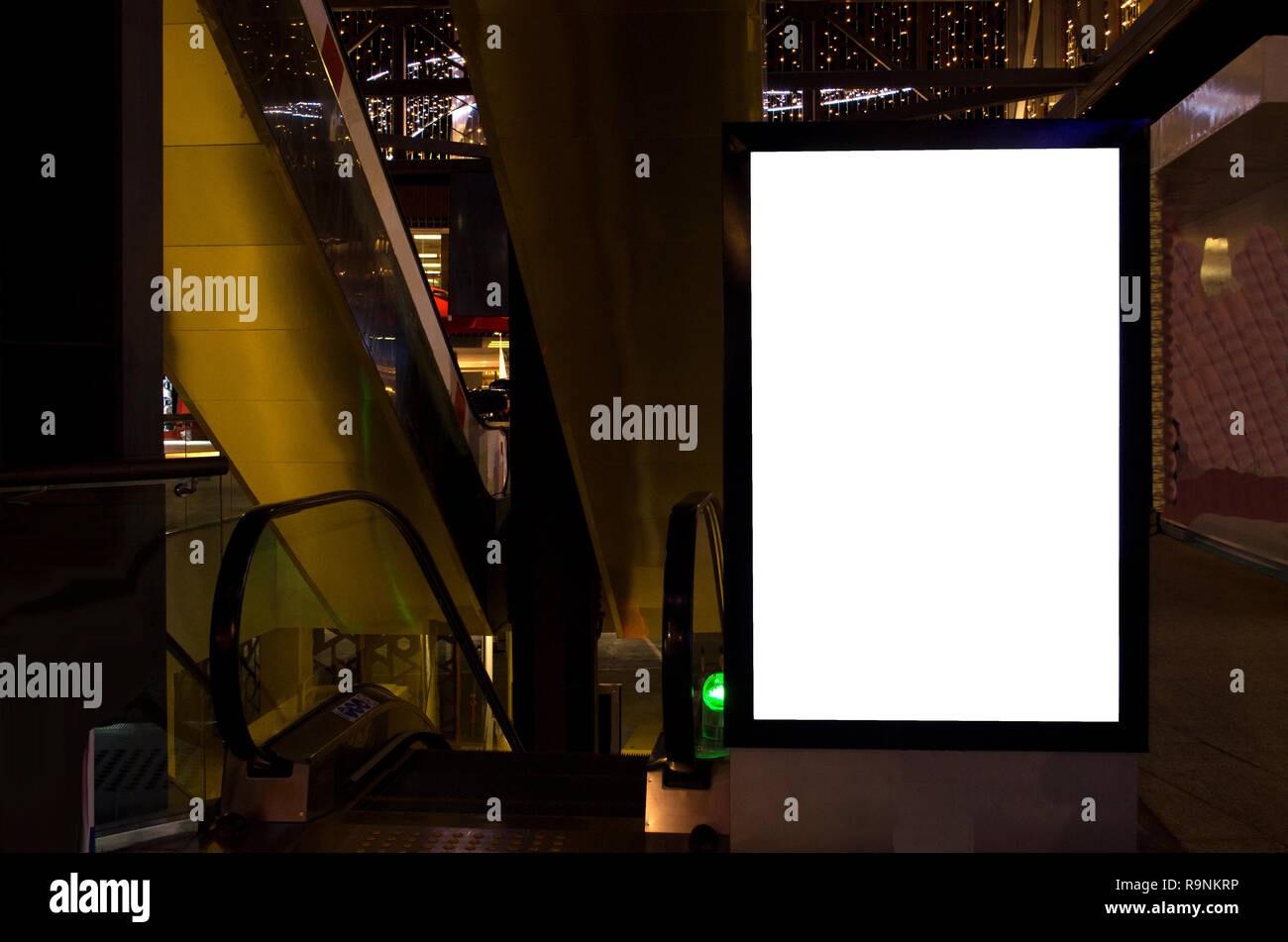 Subway billboard at night, Copy space Stock Photo - Alamy