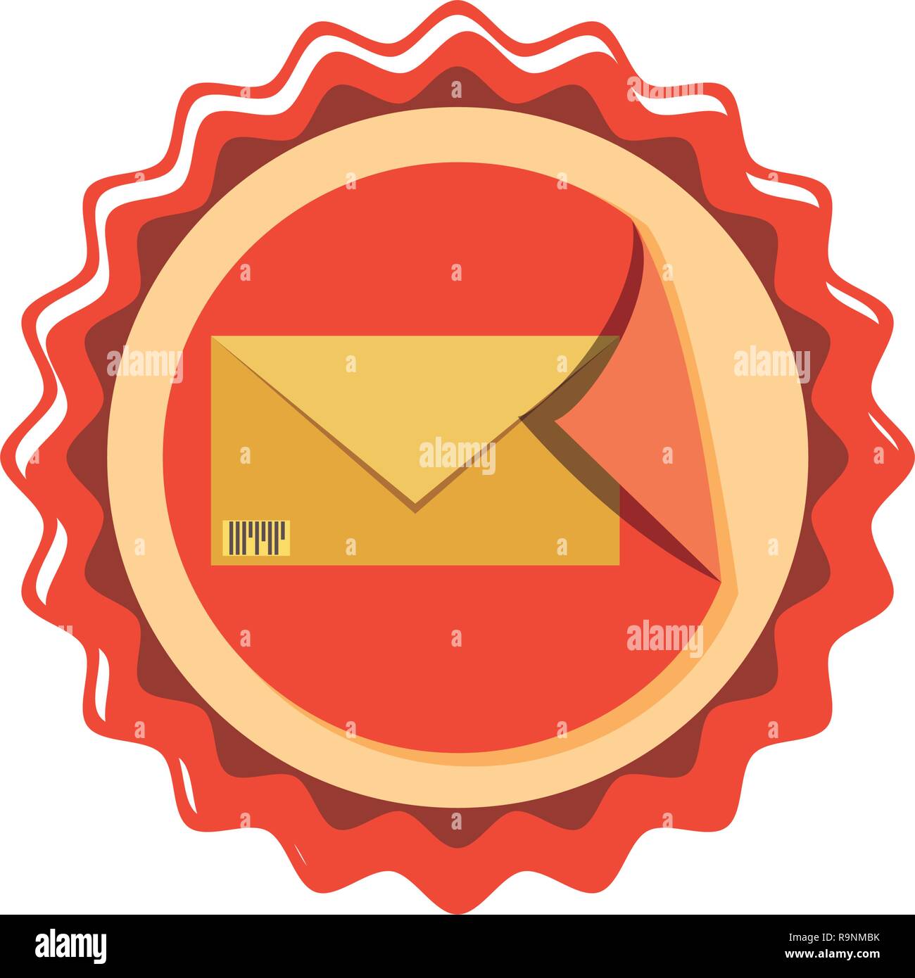 Letter vector seal isolated e mail Stock Vector Images - Alamy