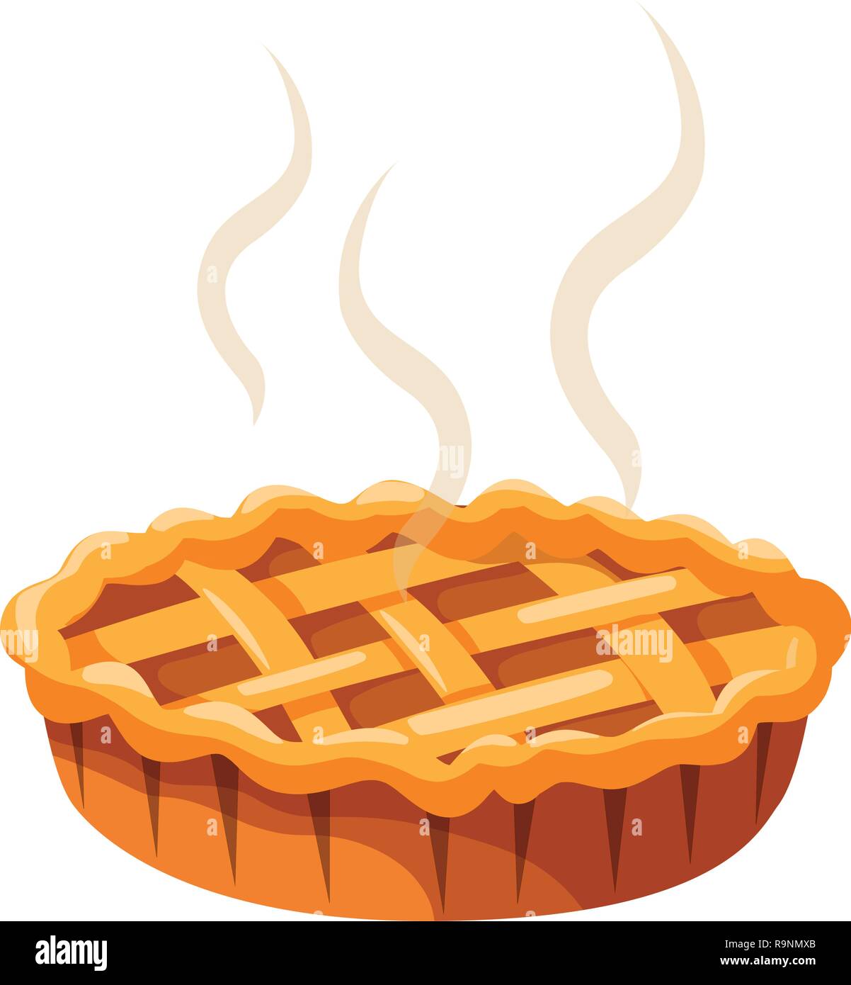 sweet pie over white background, colorful design, vector illustration ...