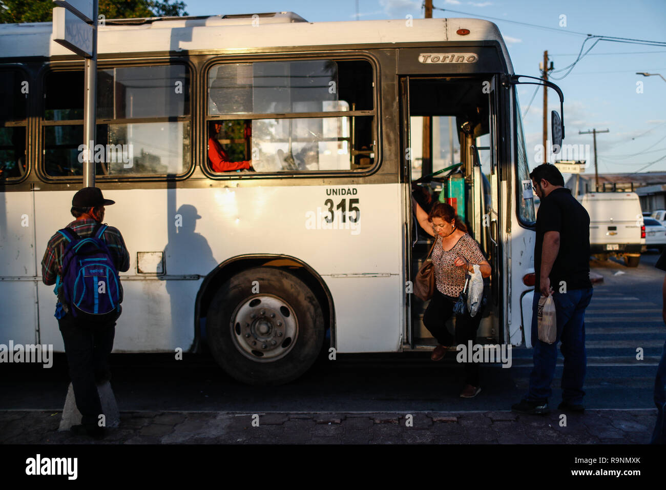 People wait for urban transport. Daily life in the historic center of ...