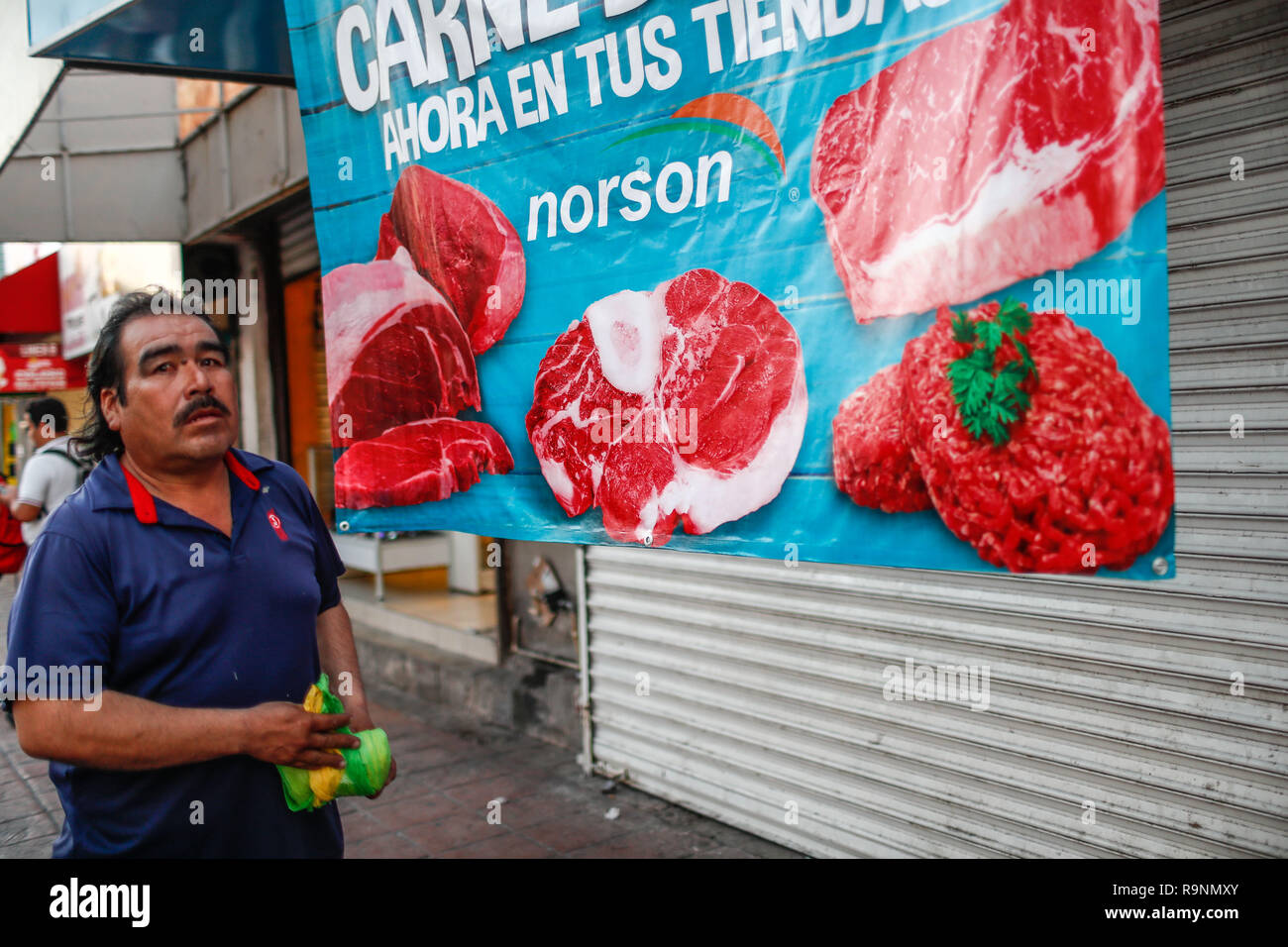 Meat advertising of the Norson brand, bisteck folete, meat cuts. Daily ...