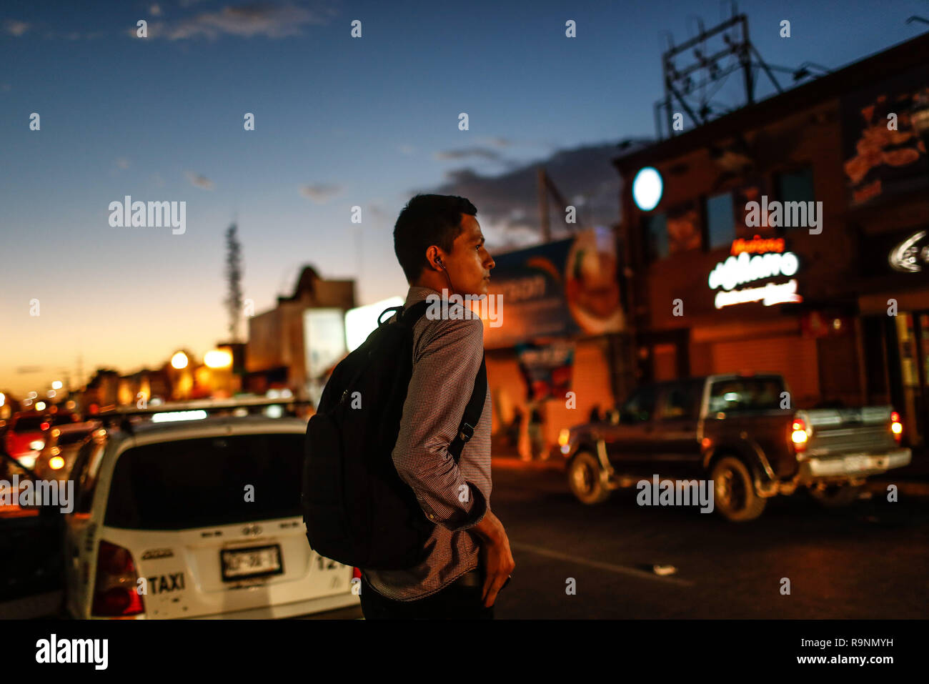 People wait for urban transport. Daily life in the historic center of ...