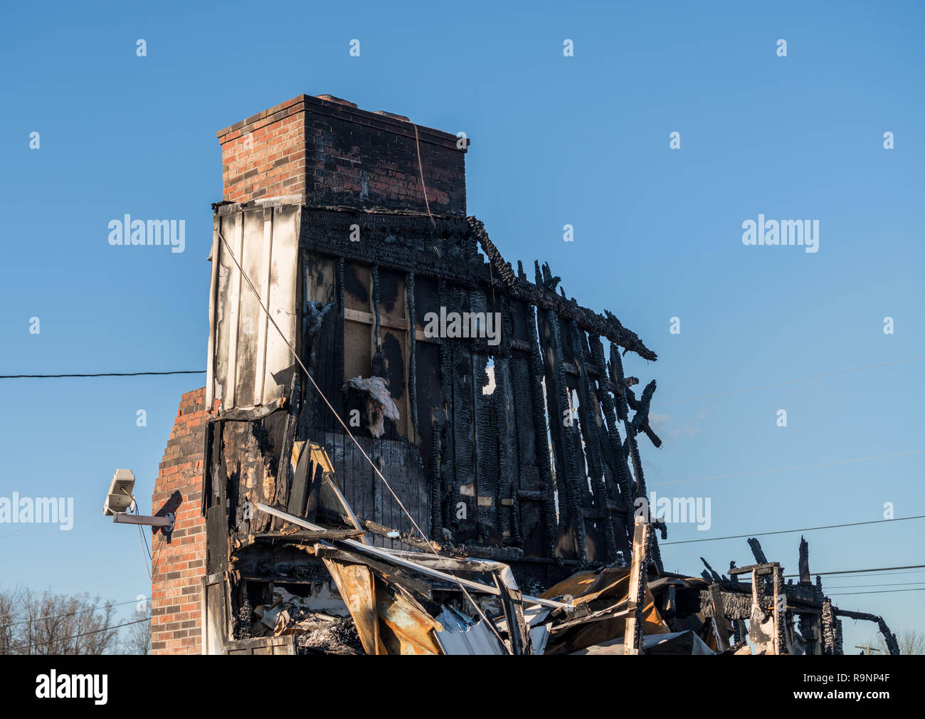 Burning Office Building