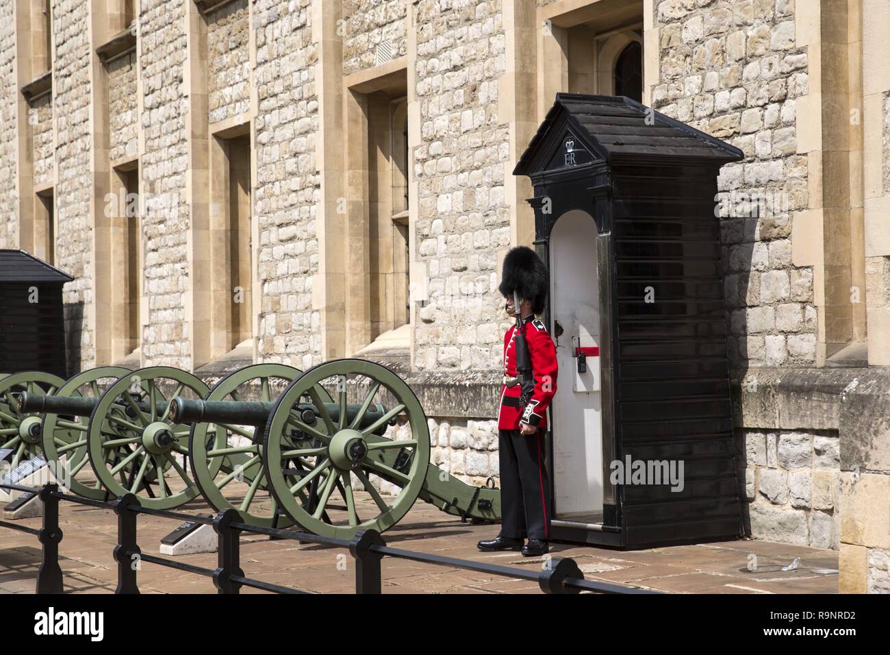 London, England – July 22, 2016: The guards at Tower of London which is ...