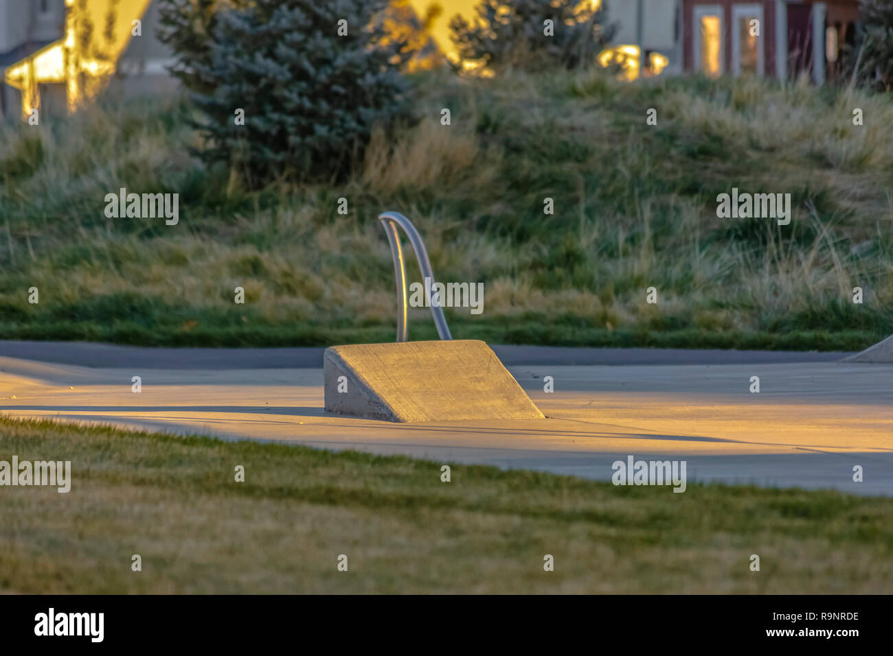 Skate park ramp in Utah Valley neighborhood Stock Photo - Alamy