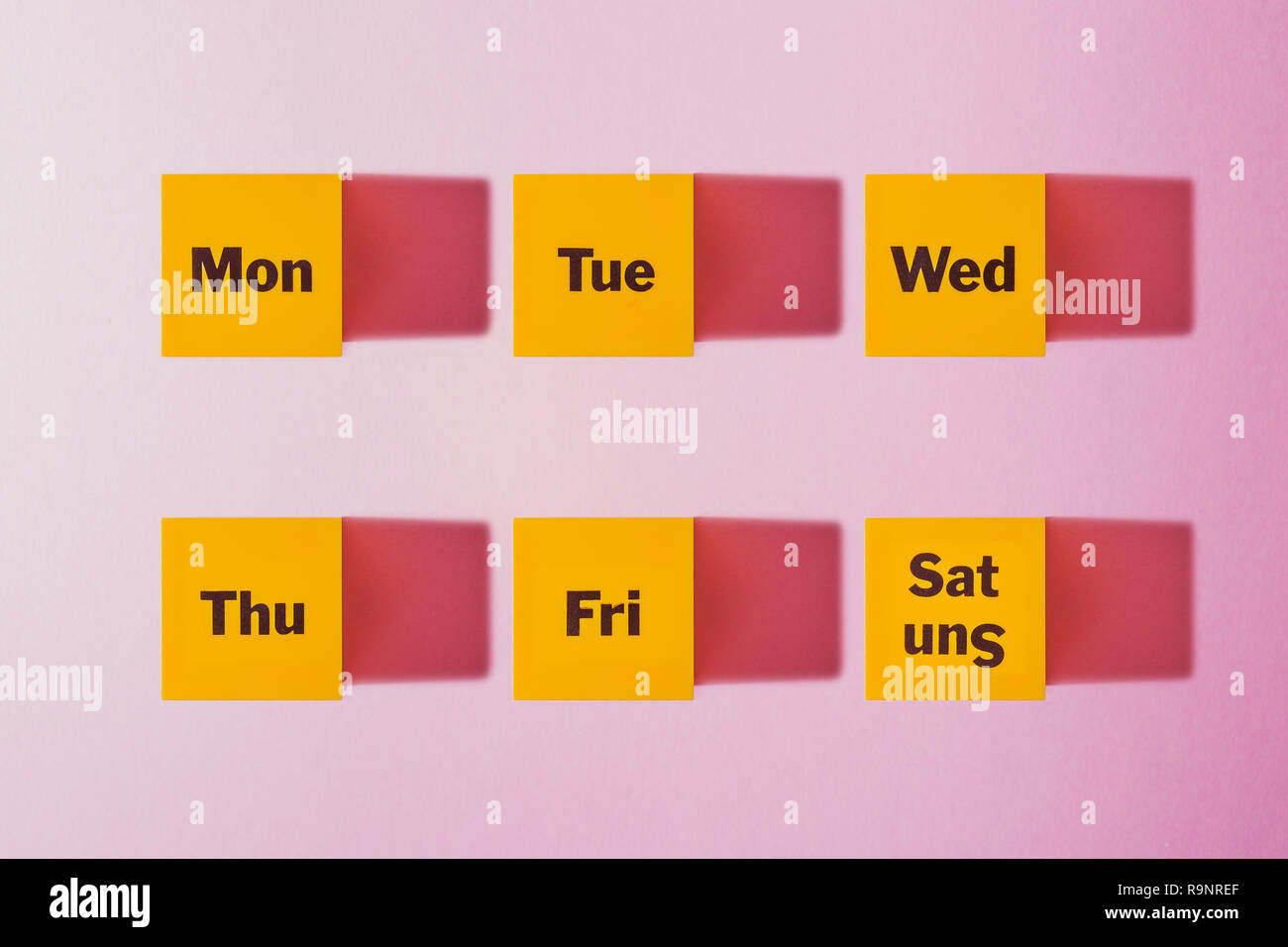 Monday tuesday wednesday thursday friday hi-res stock photography and ...