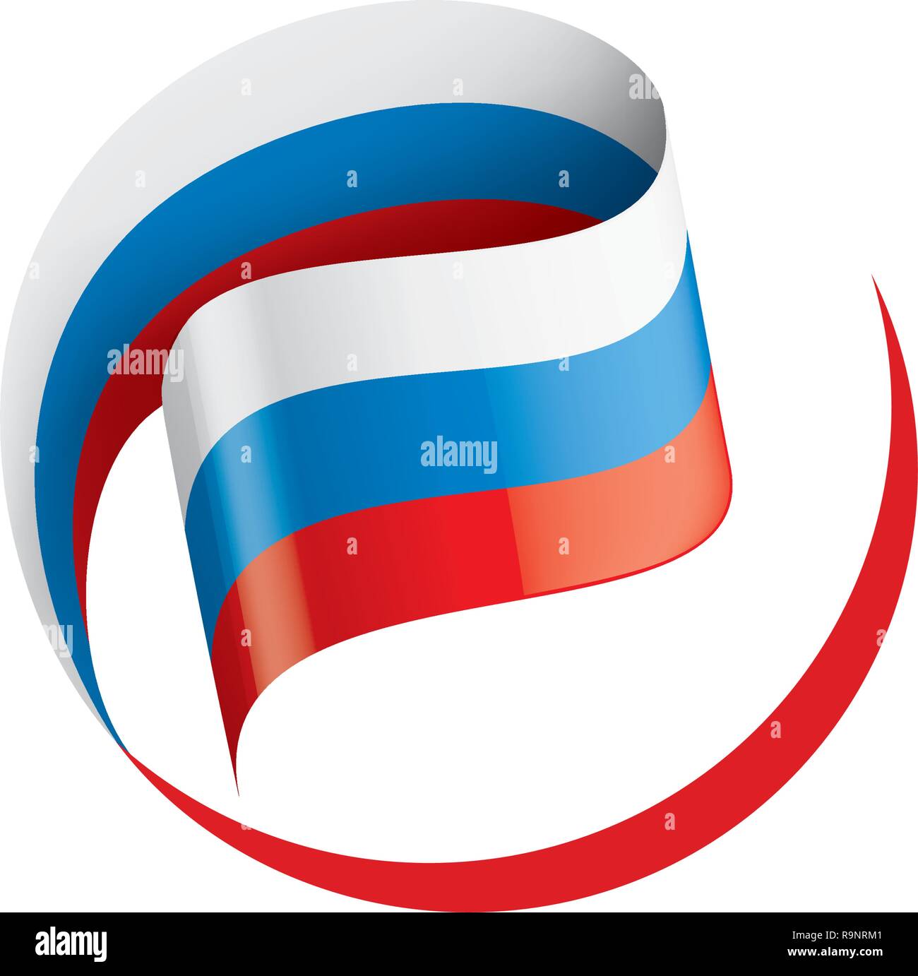 Russia flag, vector illustration on a white background Stock Vector ...