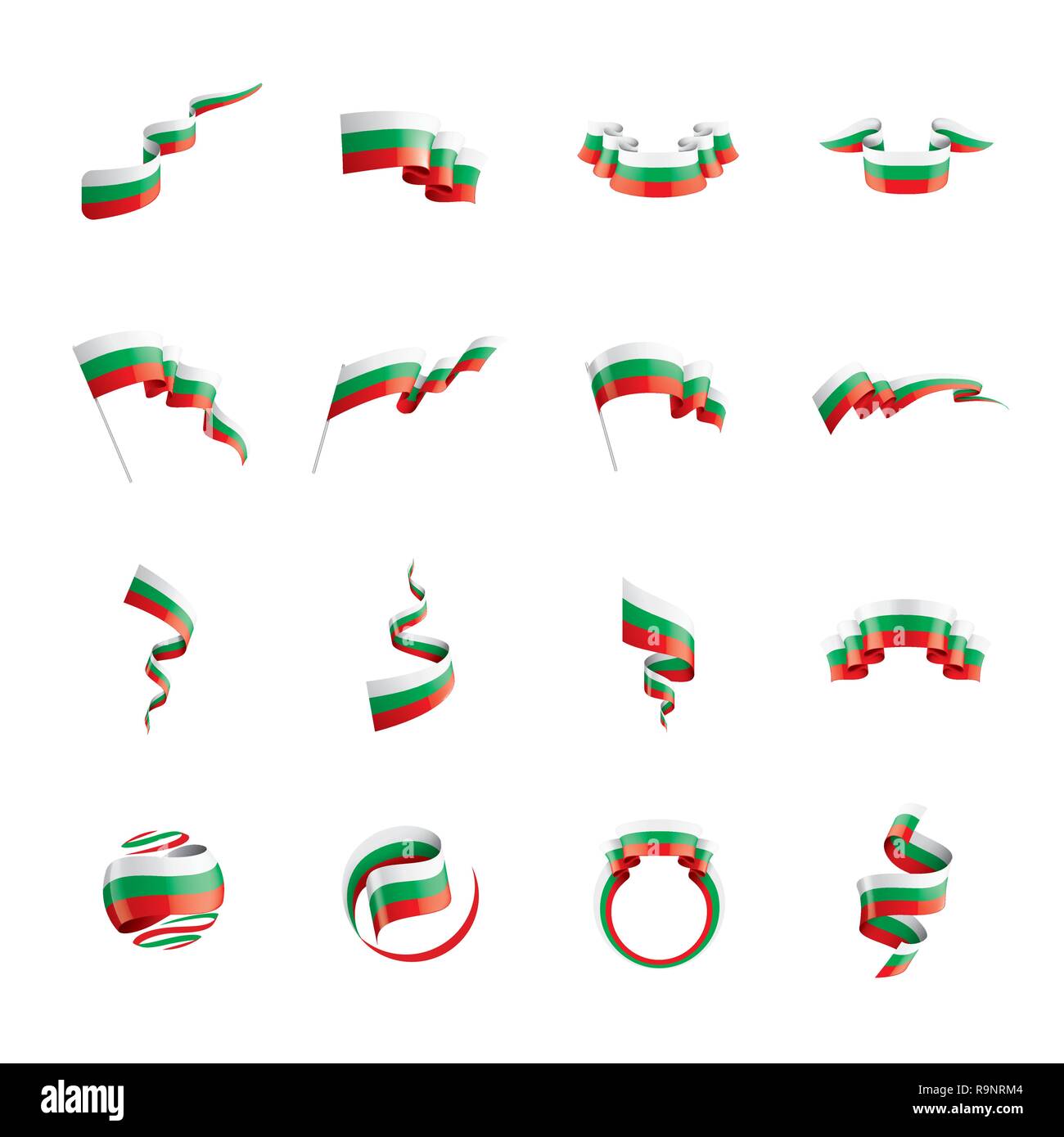 Bulgaria flag, vector illustration on a white background Stock Vector ...