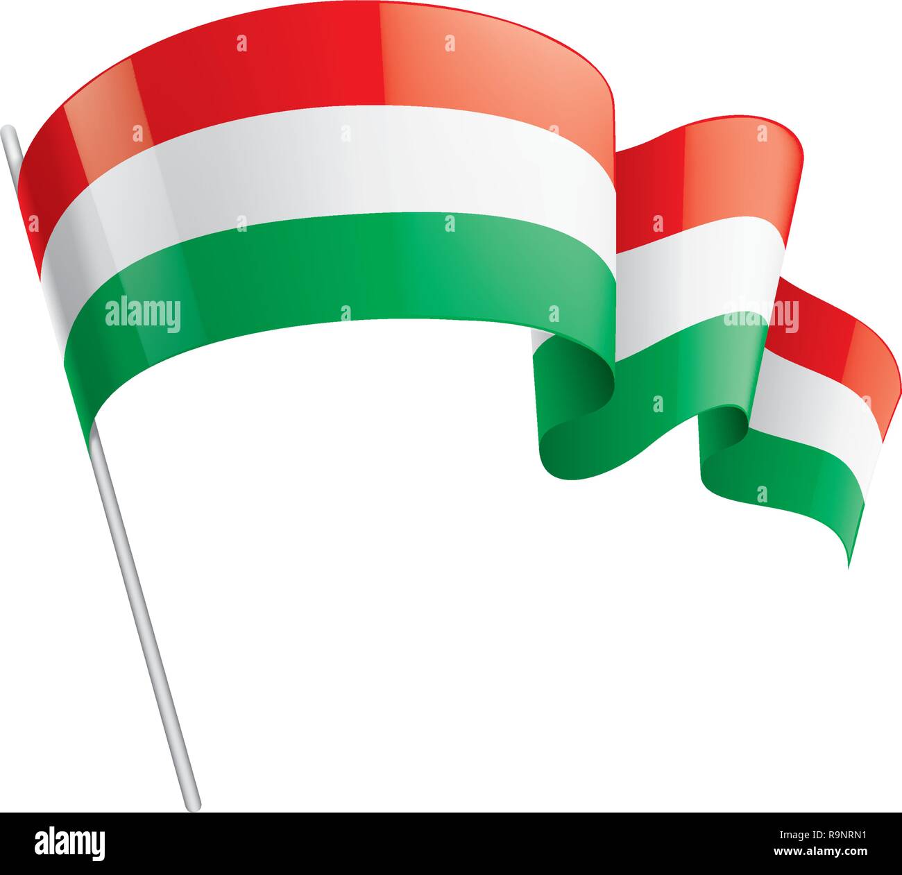 Hungary flag, vector illustration on a white background Stock Vector ...