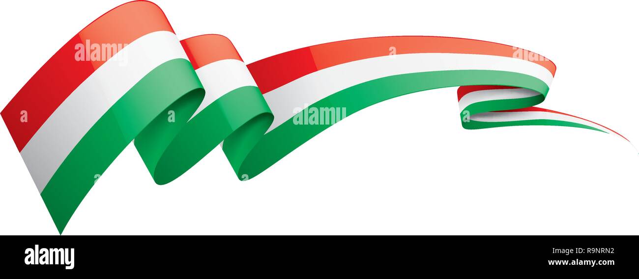 Hungary flag, vector illustration on a white background Stock Vector ...
