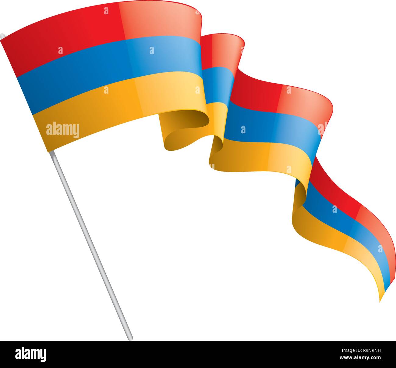 Armenia flag, vector illustration on a white background Stock Vector ...