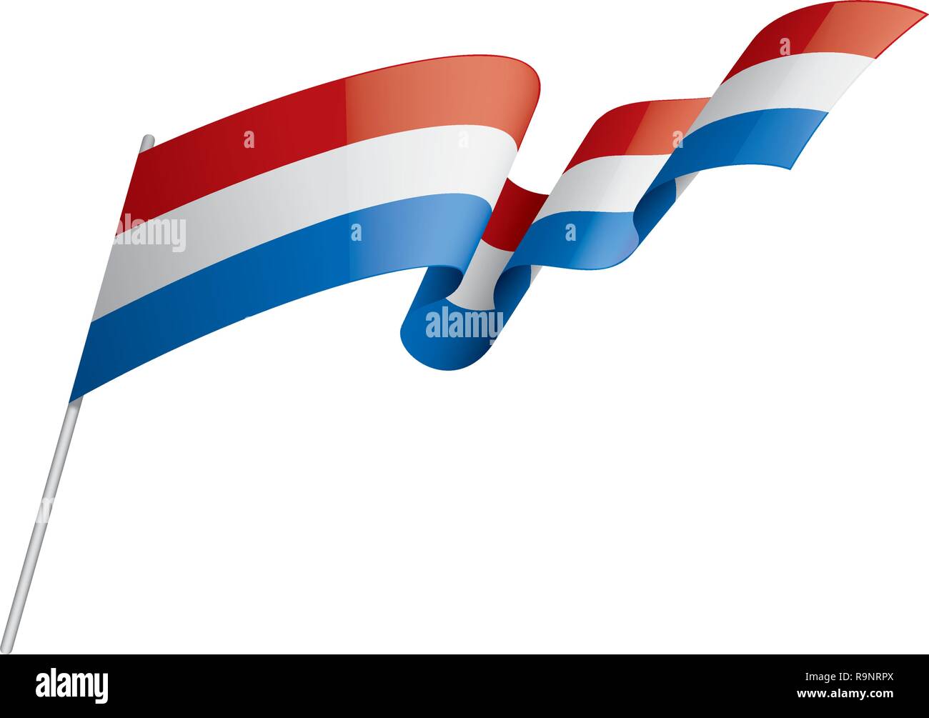 Netherlands flag, vector illustration on a white background Stock ...