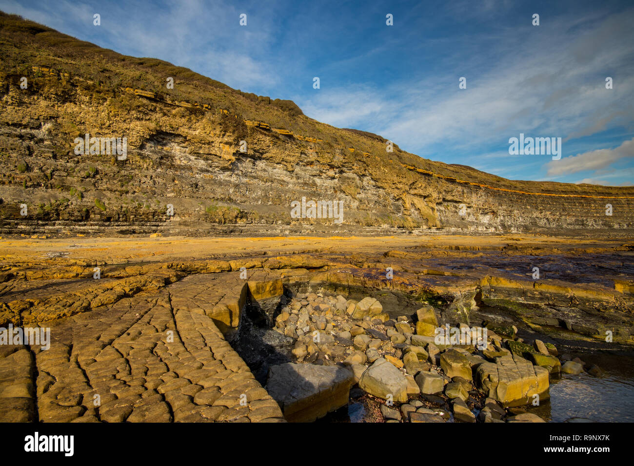 Geological formations at Kimmeridge Bay, Dorset, UK Stock Photo - Alamy