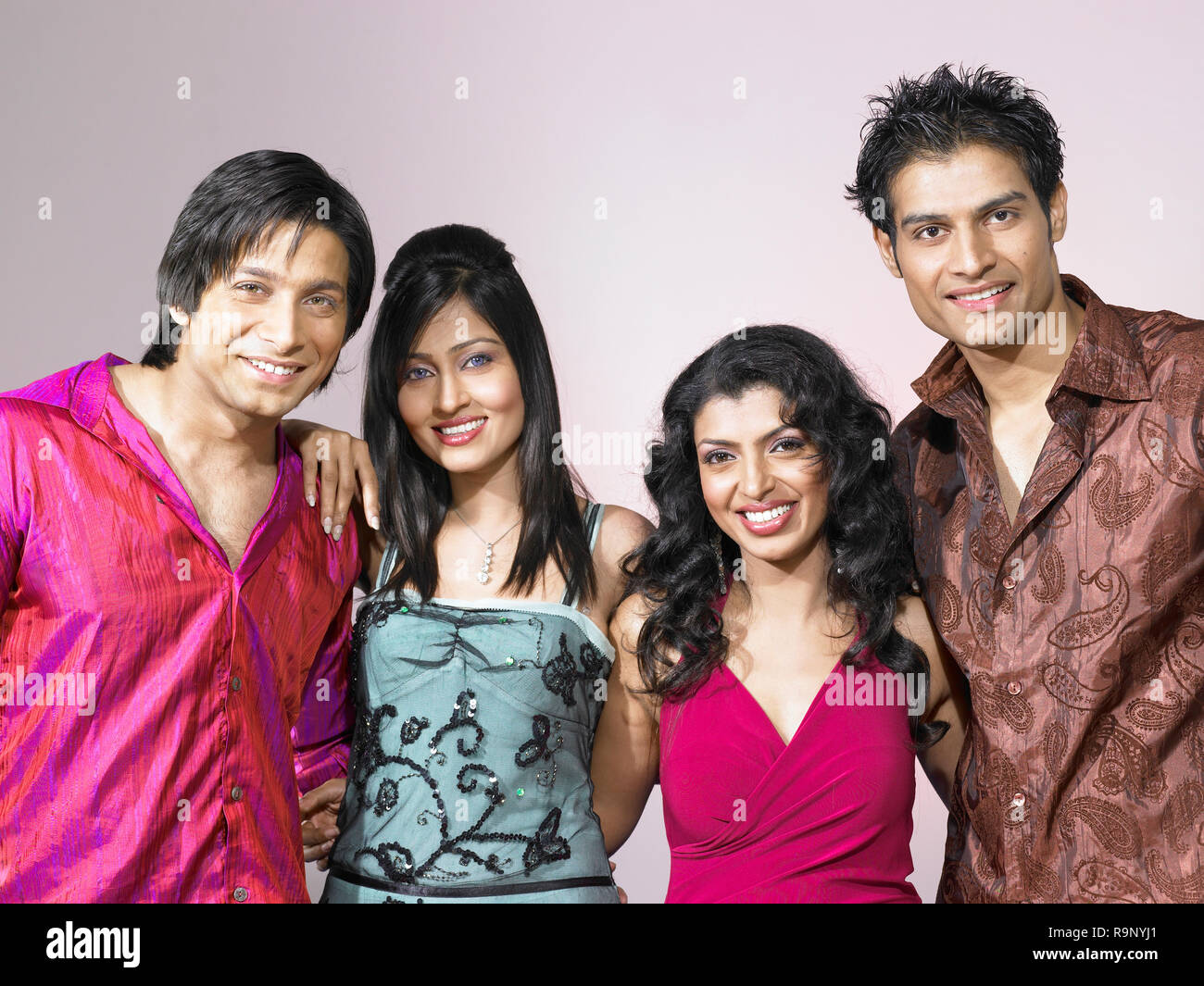 PORTRAIT OF TWO YOUNG COUPLES Stock Photo - Alamy