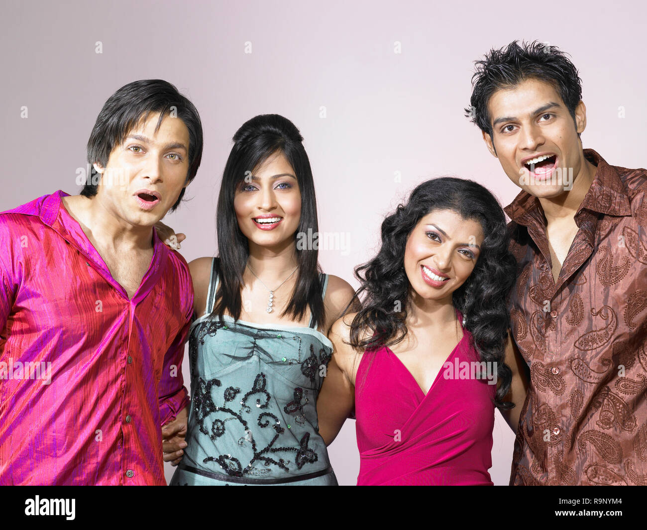 PORTRAIT OF TWO YOUNG COUPLES Stock Photo - Alamy