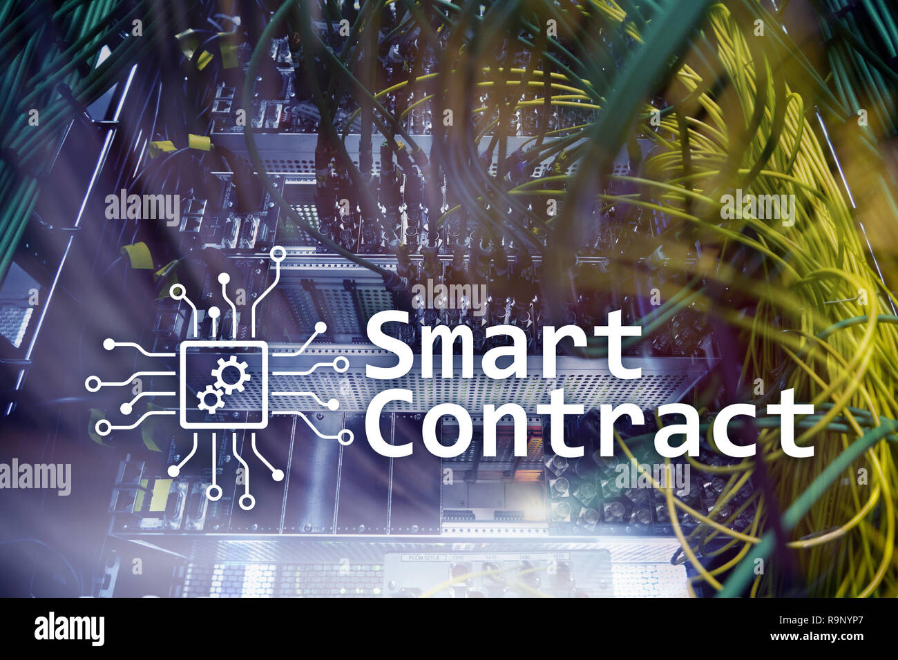 Smart contract, blockchain technology in modern business Stock Photo ...