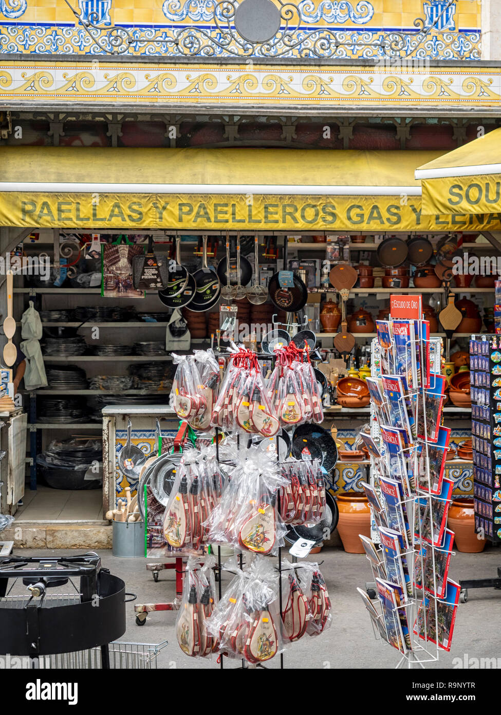 VALENCIA, SPAIN - MAY 24, 2018: Traditional Iron Mongers hardware shop ...