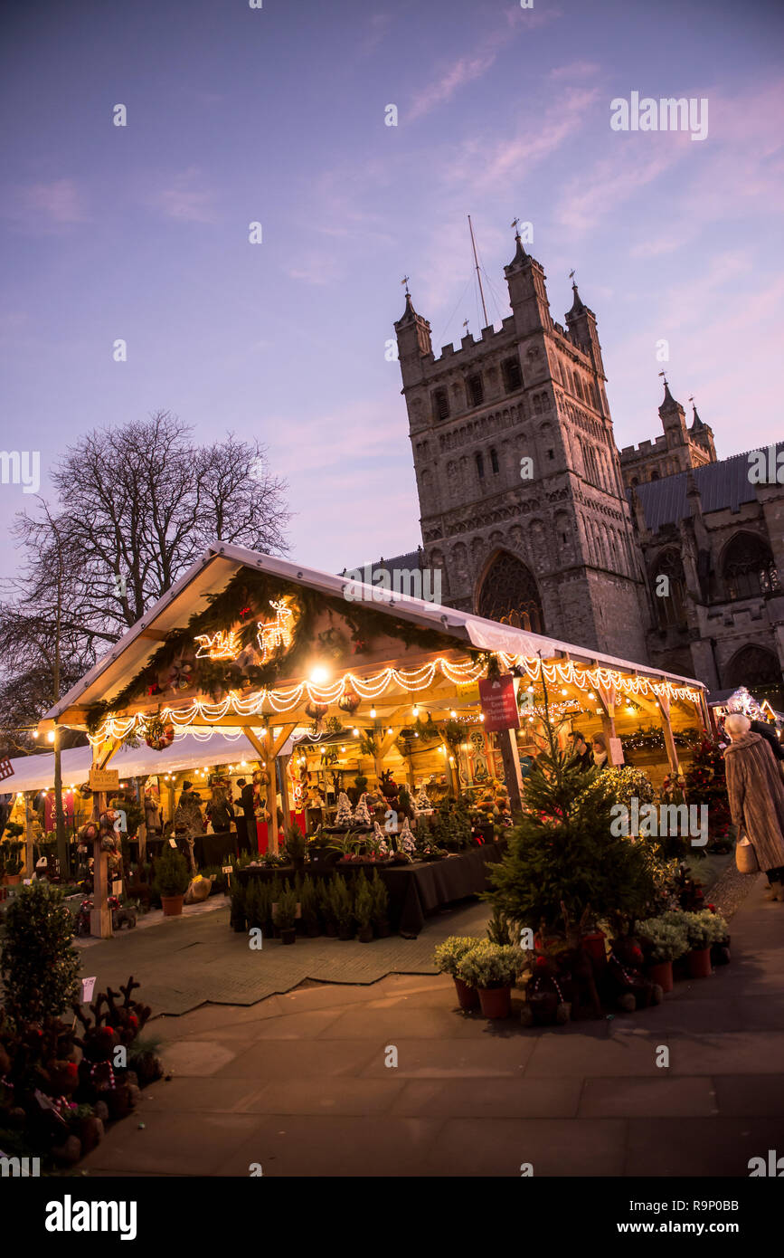 Exeter Cathedral Close, Exeter Stock Photo - Alamy