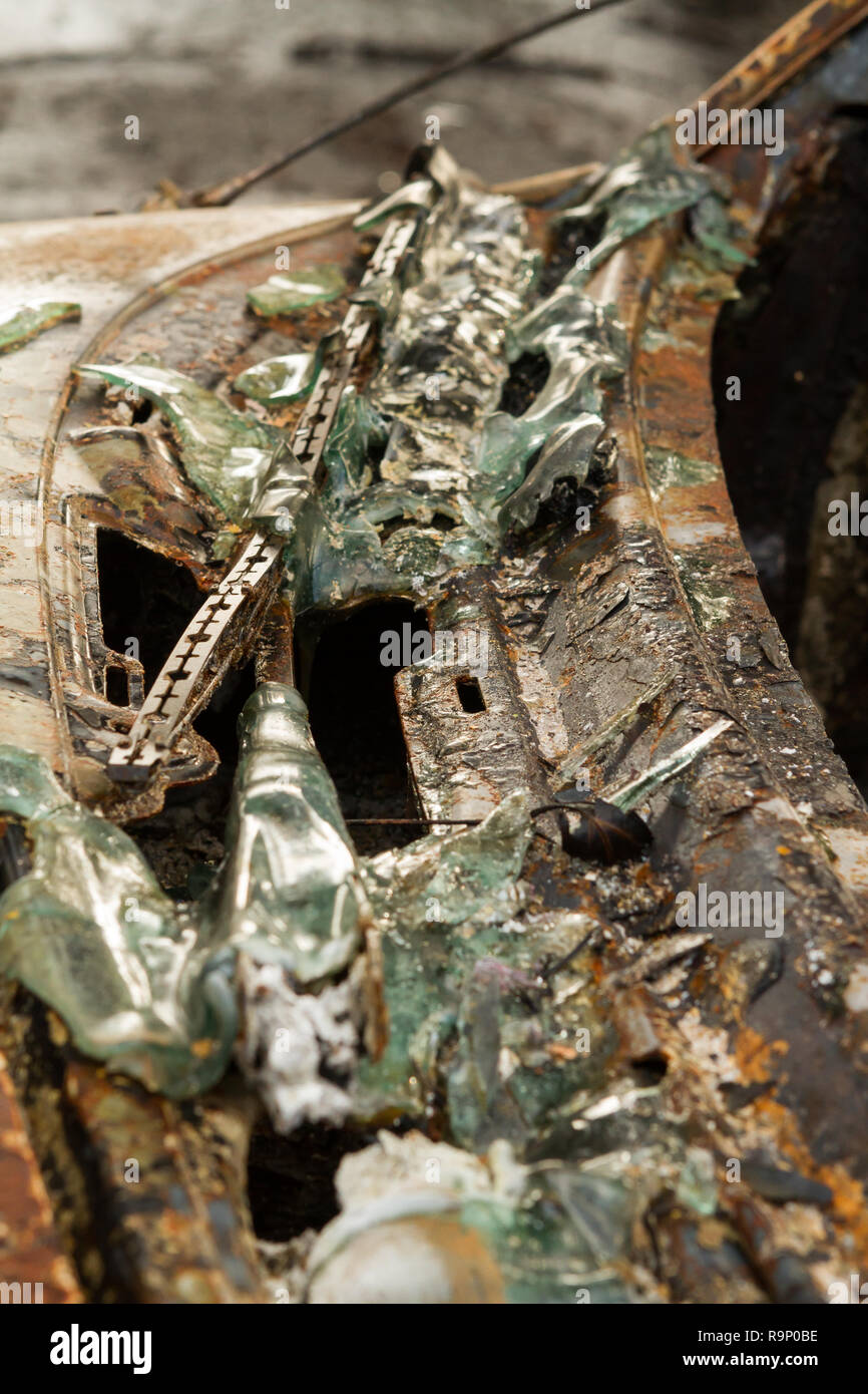 Melted Glass Windshield - These images were captured in neighborhoods ...