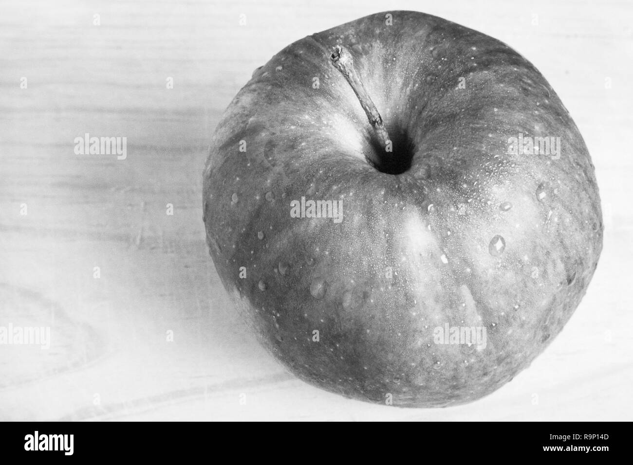 Round apple Black and White Stock Photos & Images - Alamy