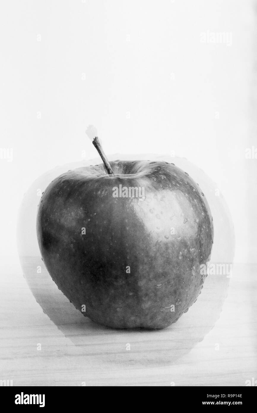 An apple. Double exposure. Near-IR film Stock Photo - Alamy