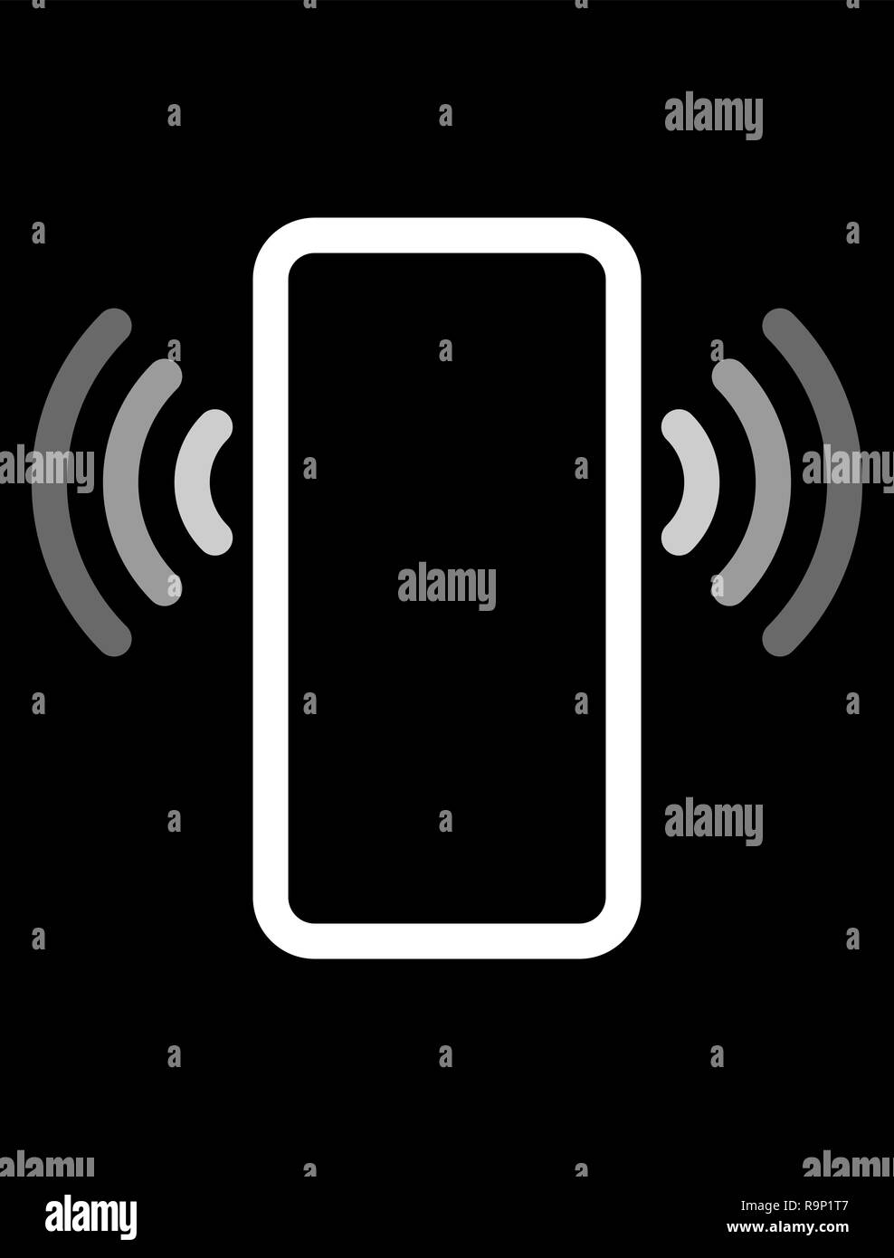 Electromagnetic waves phone Stock Vector Images - Alamy