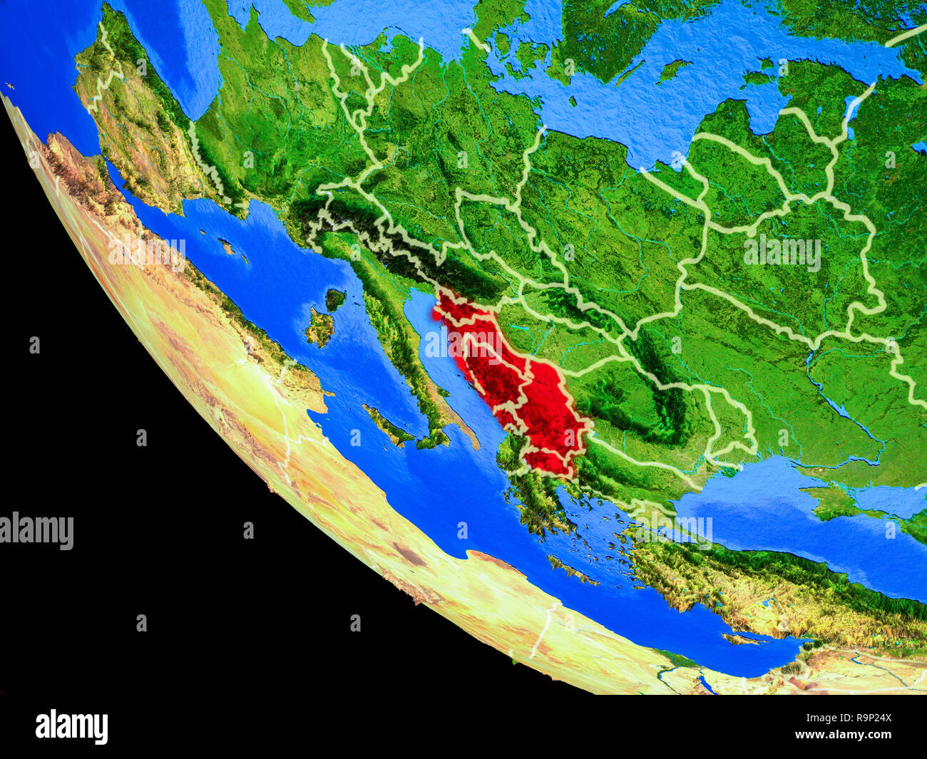 Former yugoslavia map hi-res stock photography and images - Alamy