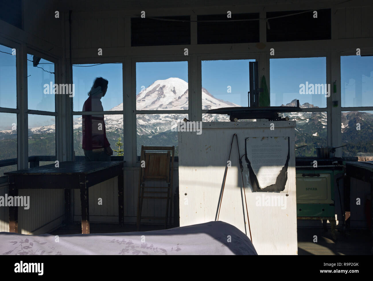 Interior of fire lookout hi-res stock photography and images - Alamy