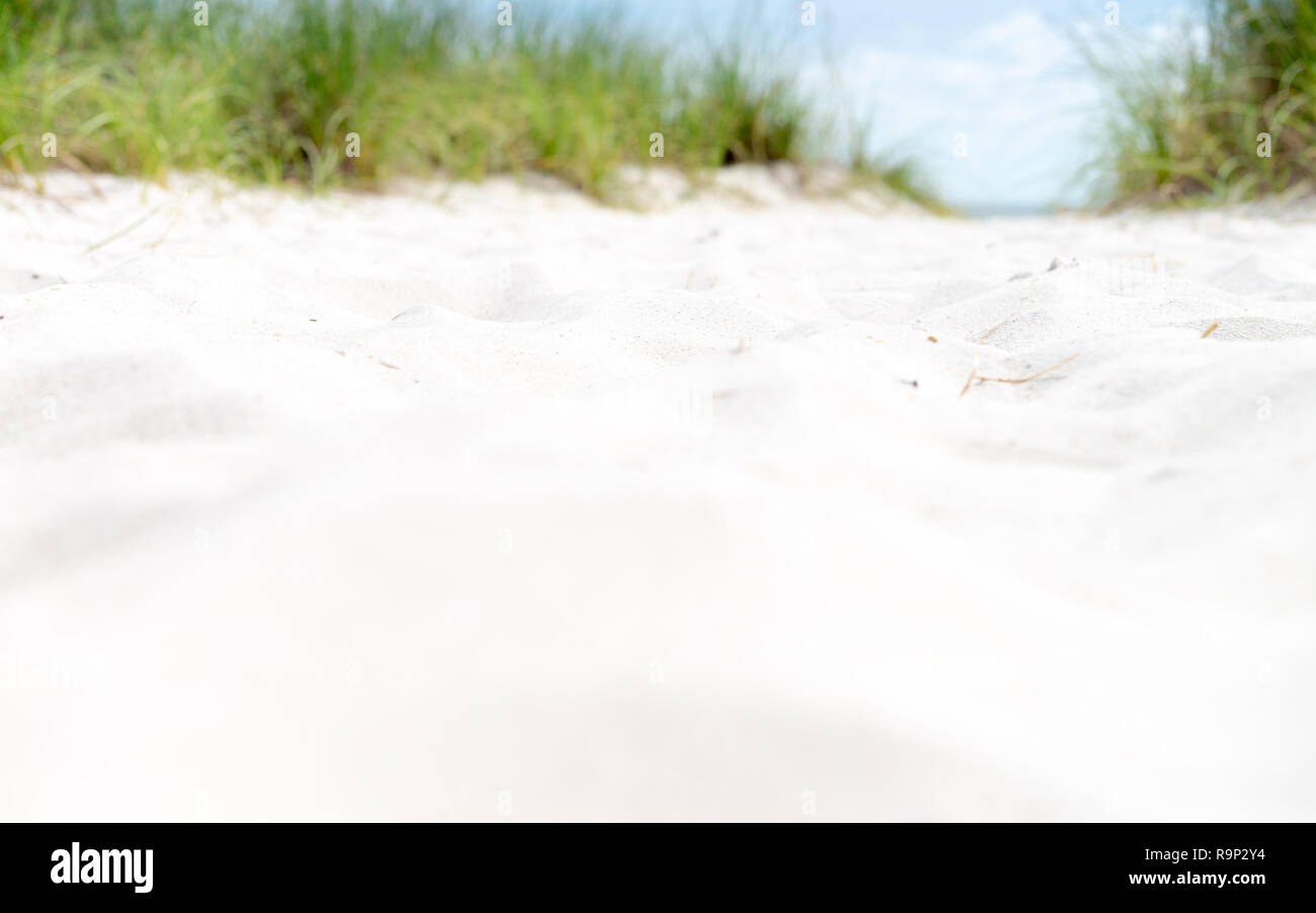 Depth of field on white sandy beach on scenic panorama Stock Photo - Alamy