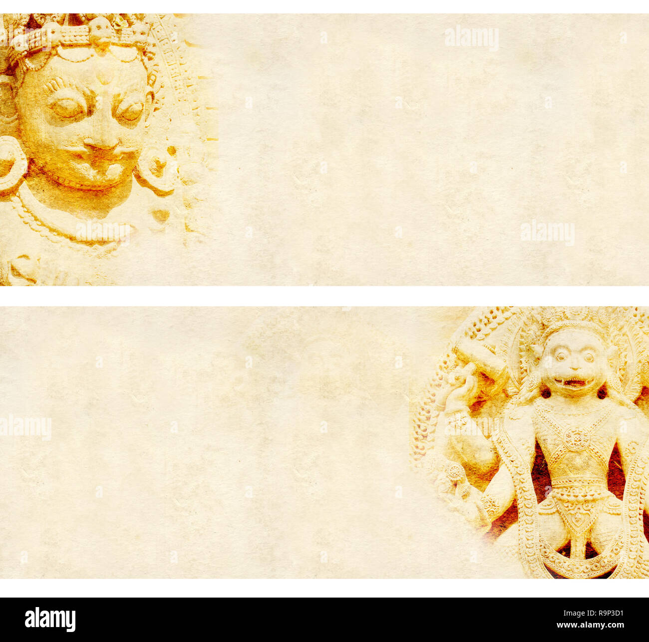 Collection of grunge background with paper texture and landmarks of ...