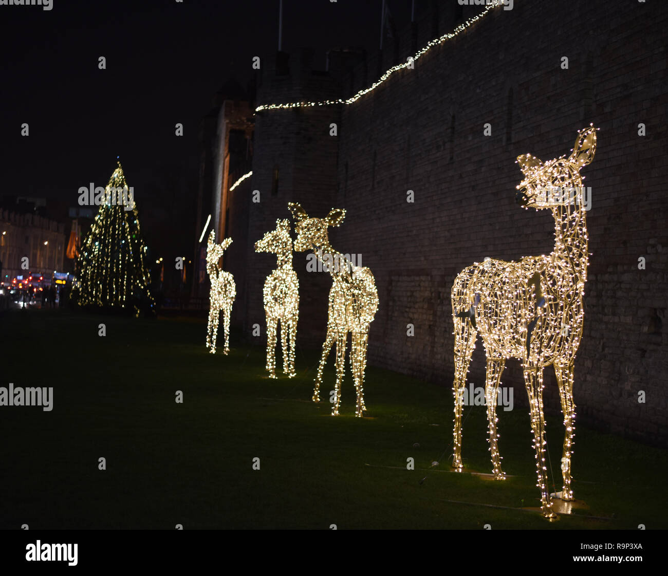 Giant reindeer at Cardiff Castle number 3753 Stock Photo - Alamy