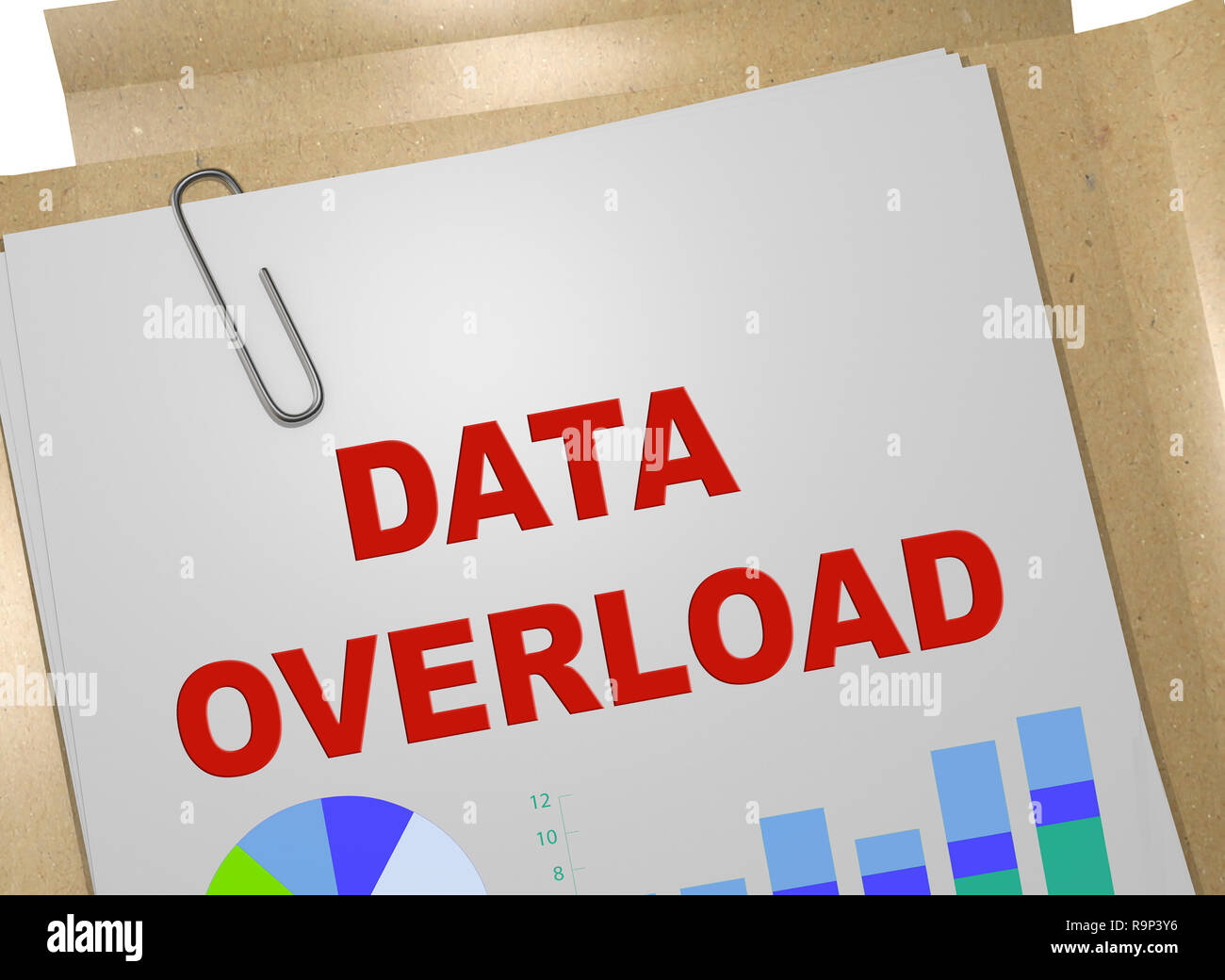 3D illustration of DATA OVERLOAD title on business document Stock Photo ...