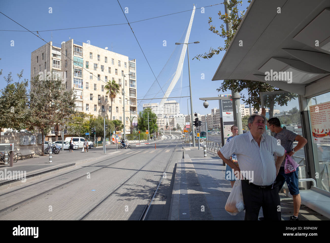 Kiryat Moshe Light Railway Station in Jerusalem, Israel Stock Photo - Alamy