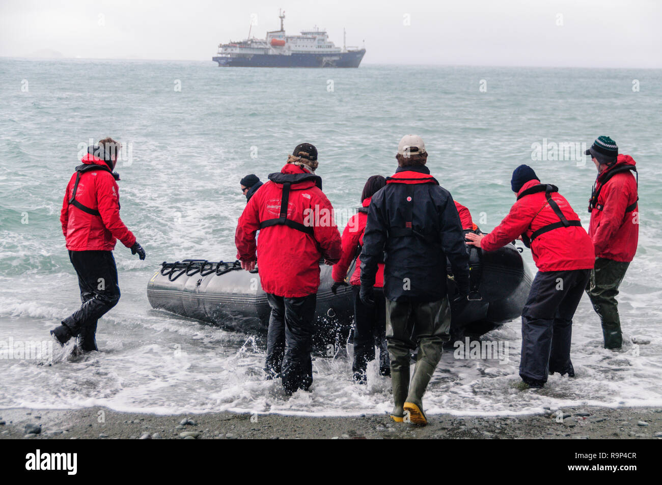 Crew Members of an Antarctic Expedition Ship Stock Photo - Alamy