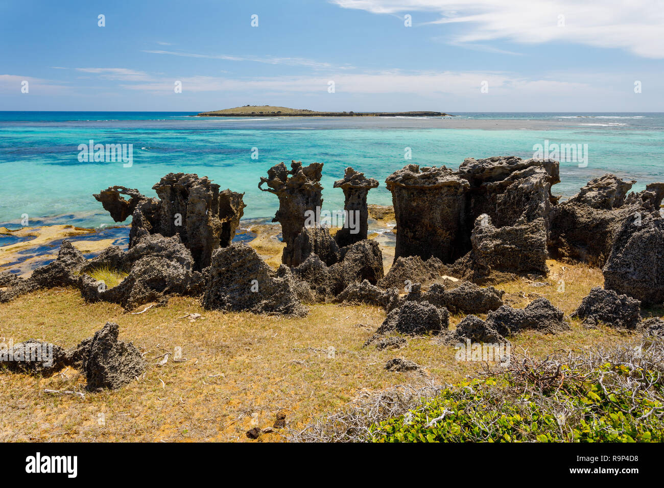 rock beach in Antsiranana, Diego Suarez bay, Indian ocean, Madagascar ...