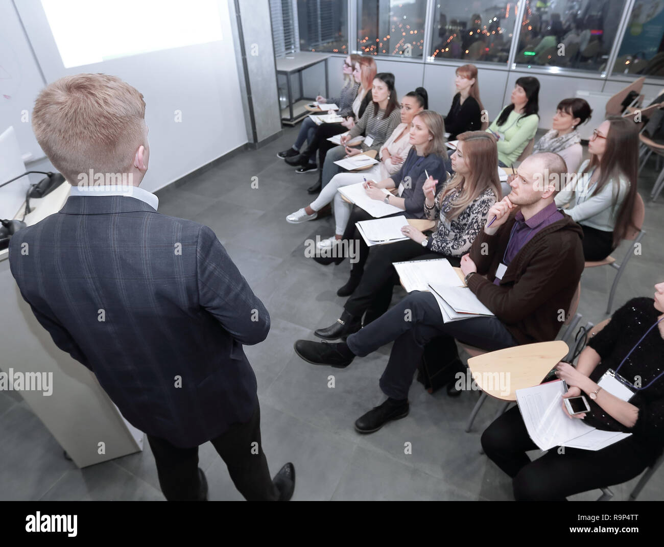 employees at the seminar on business development Stock Photo - Alamy