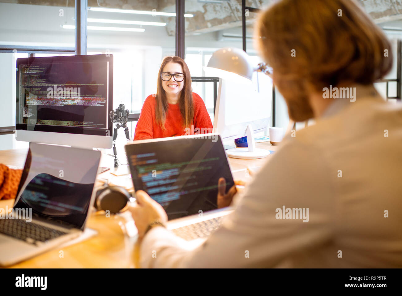 Developer team working laptop computer hi-res stock photography and ...