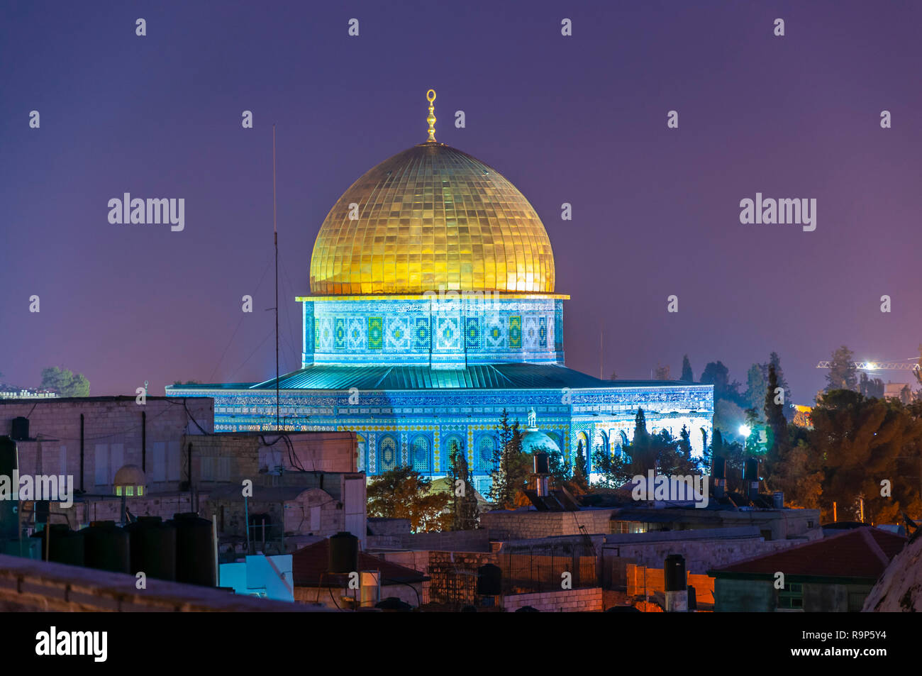 Islamic Mosque Temple Mount in Jerusalem, holy place built in 691 ...