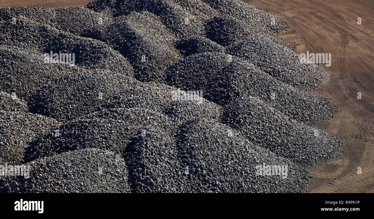 Large piles of processed Manganese rich ore rock Manganese Mining and ...
