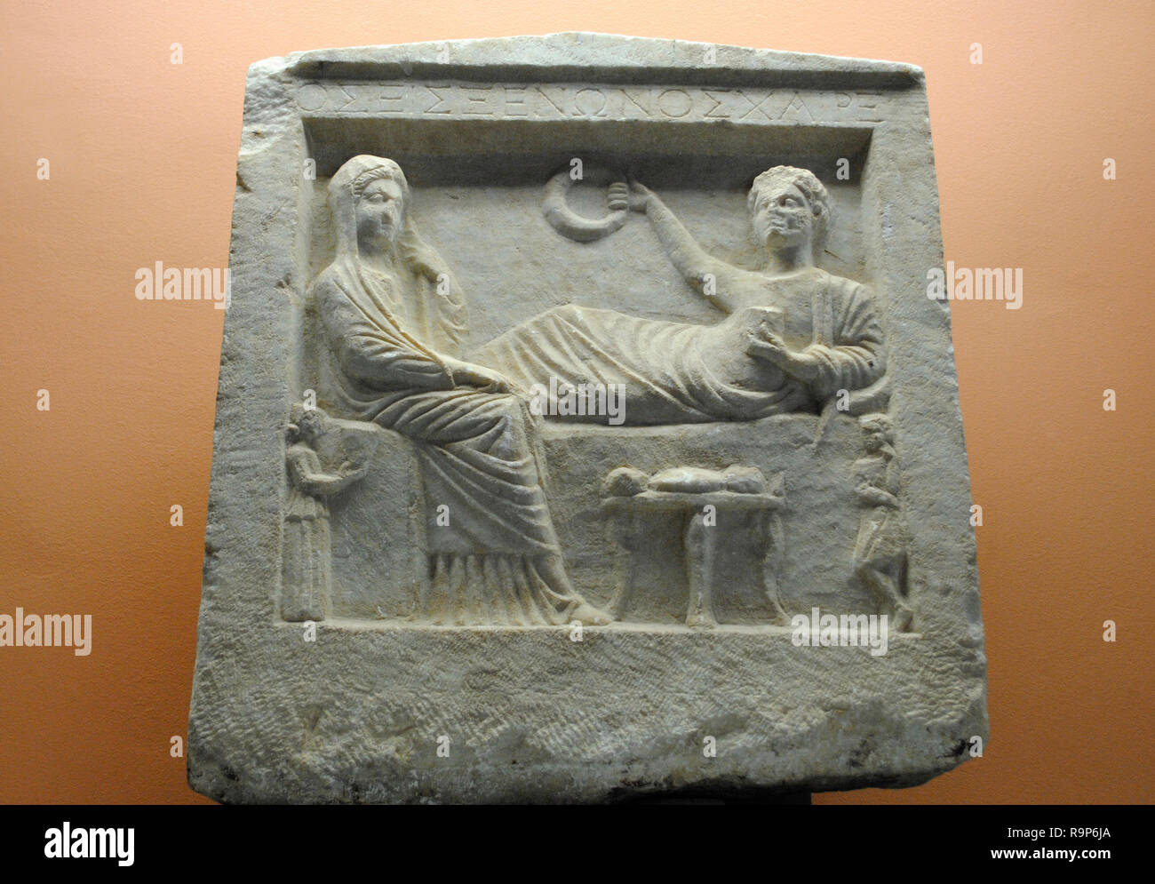 Roman tombstone feast hi-res stock photography and images - Alamy