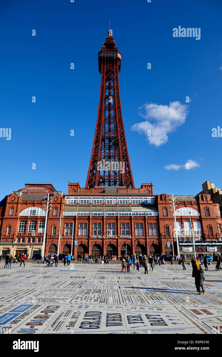 Blackpool Lancashire, seafront waterfront promenade seaside resort on ...