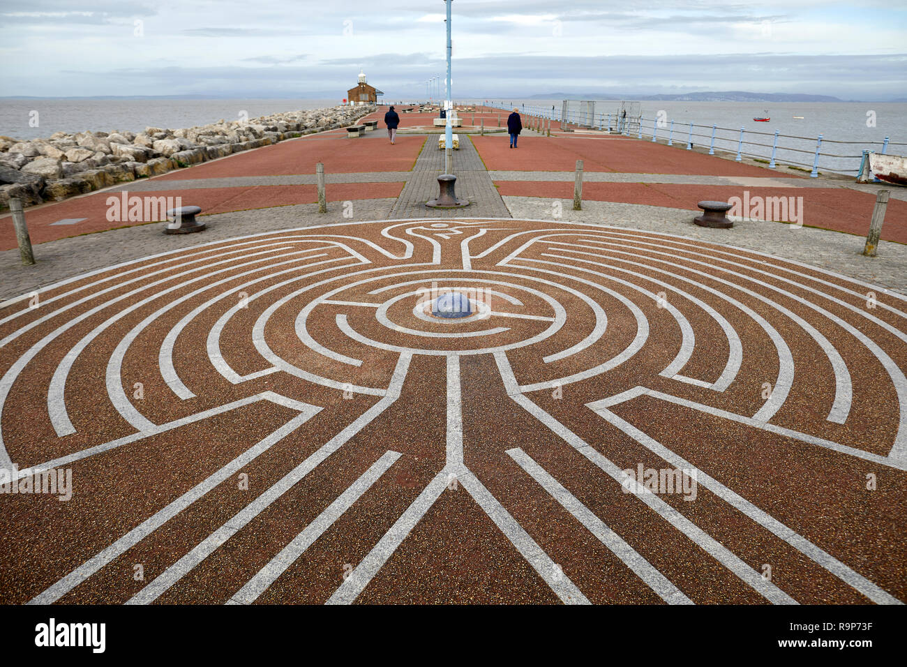 Morecambe, Lancashire, seafront waterfront promenade seaside resort on ...