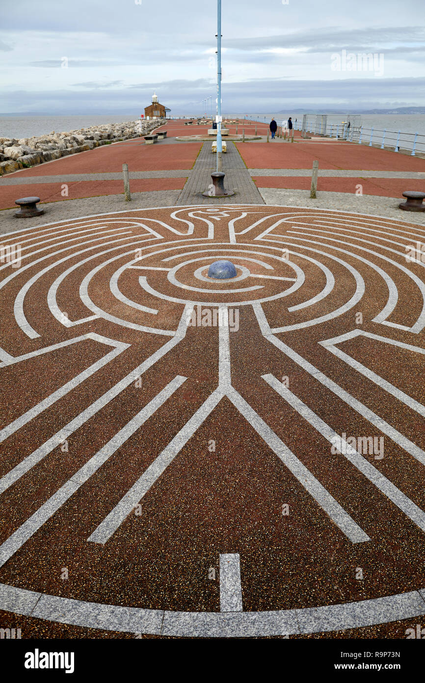 Morecambe, Lancashire, seafront waterfront promenade seaside resort on ...