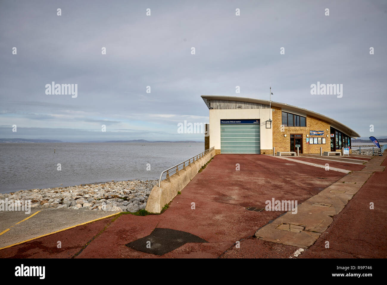 Morecambe, Lancashire, seafront waterfront promenade seaside resort on ...