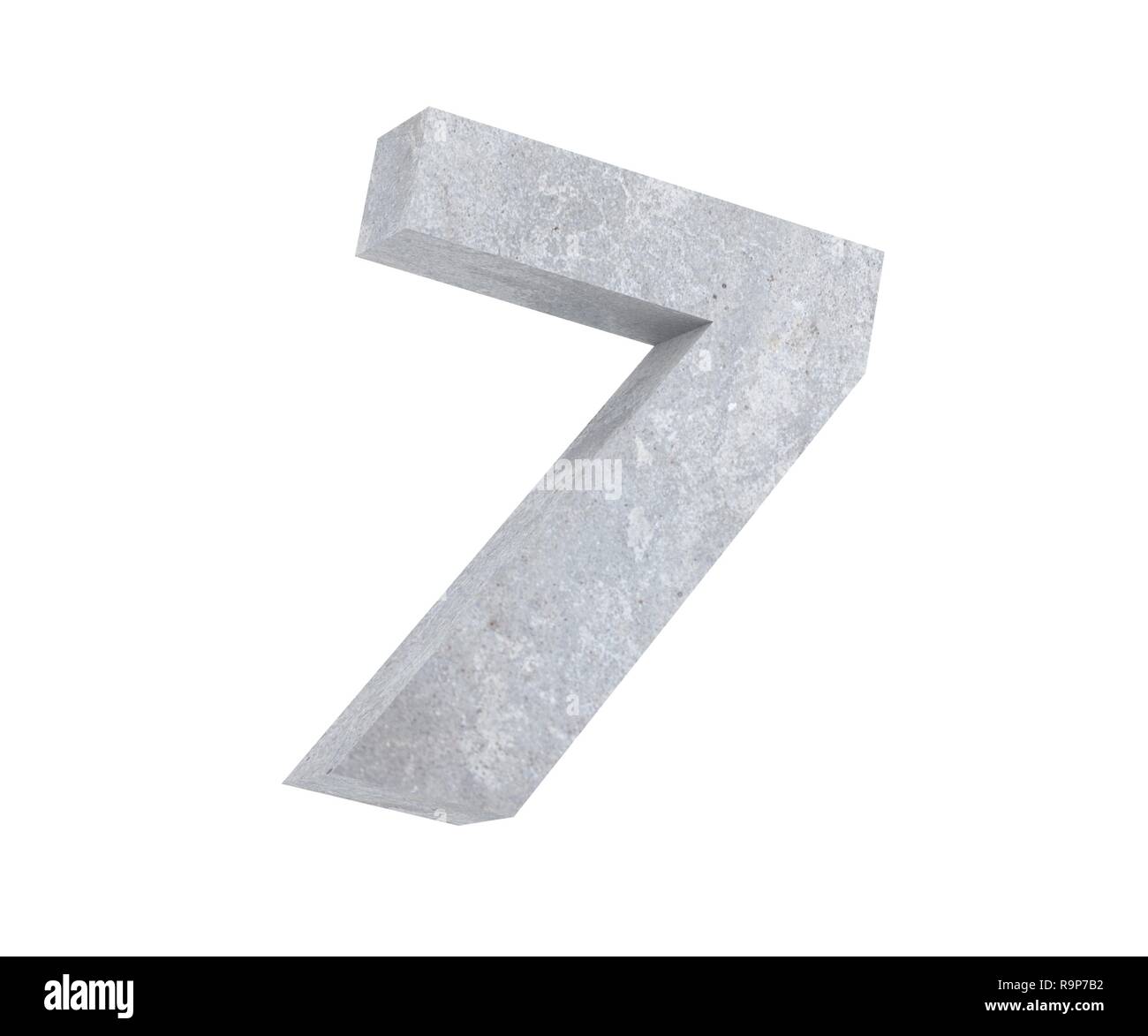 3D rendering concrete number 7 seven. 3D render Illustration Stock ...